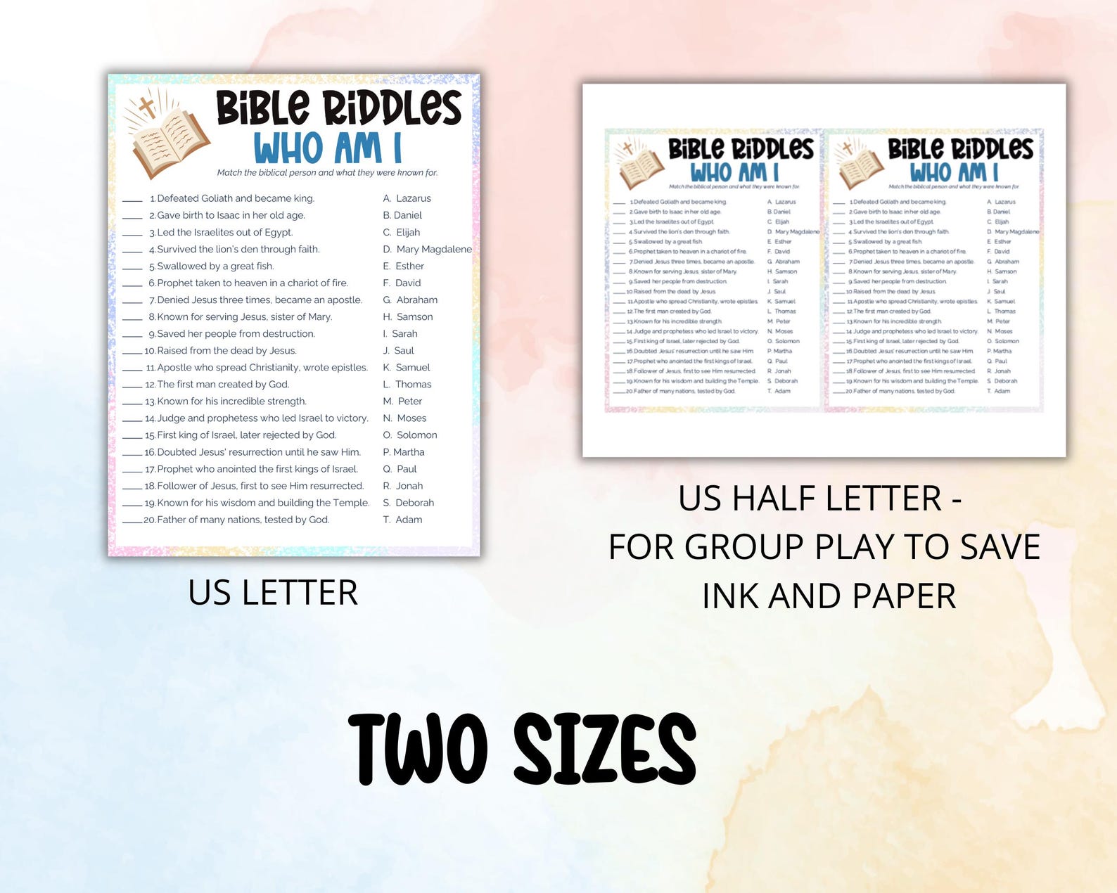 Bible Riddles Who Am I Bible Game, Bible Trivia, Biblical Characters ...