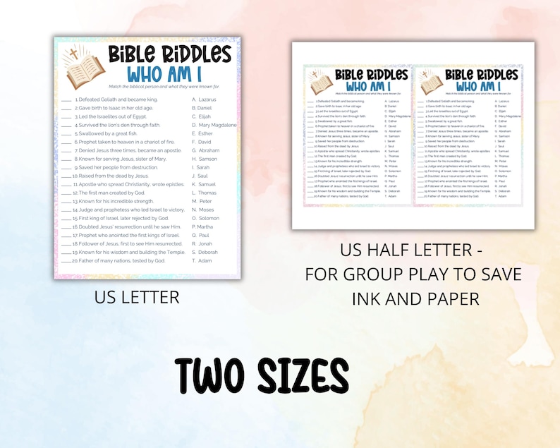 Bible Riddles Who Am I Bible Game, Bible Trivia, Biblical Characters ...