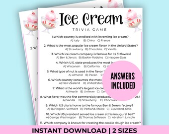 Ice Cream Fact or Fiction Ice Cream Party Games Kids Birthday Games Fun ...