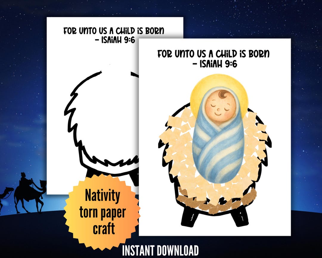 Christian Preschool Nativity Craft, Christmas Sunday School Craft, Easy ...