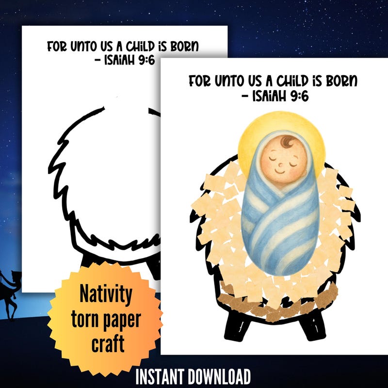 Baby Jesus Prek Craft - Etsy