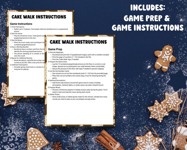 Christmas Cake Walk Game, Cake Walk Printable, Cupcake Walk, Holiday ...