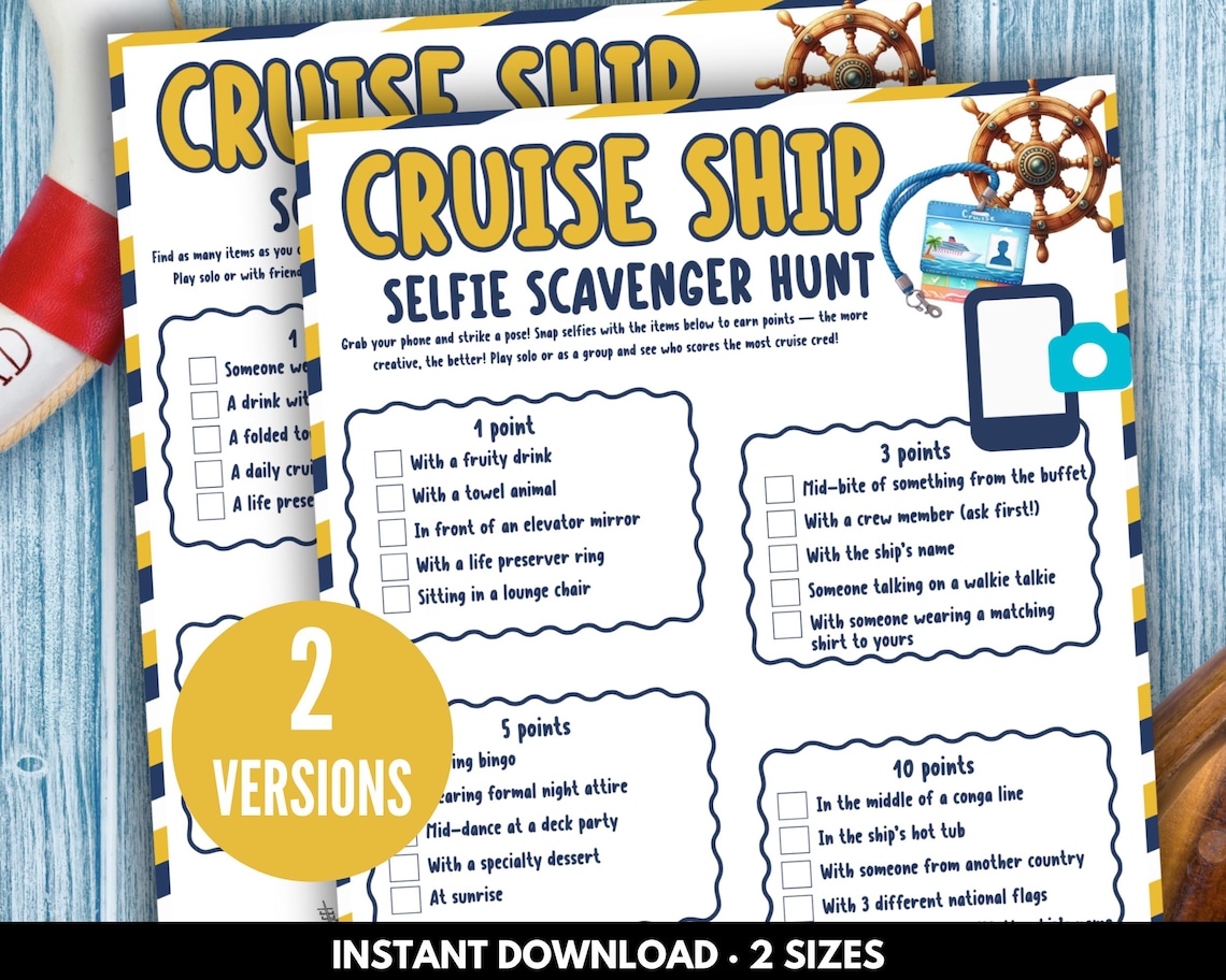 Cruise Photo Scavenger Hunt, Cruise Activities, Cruise Ship Scavenger ...