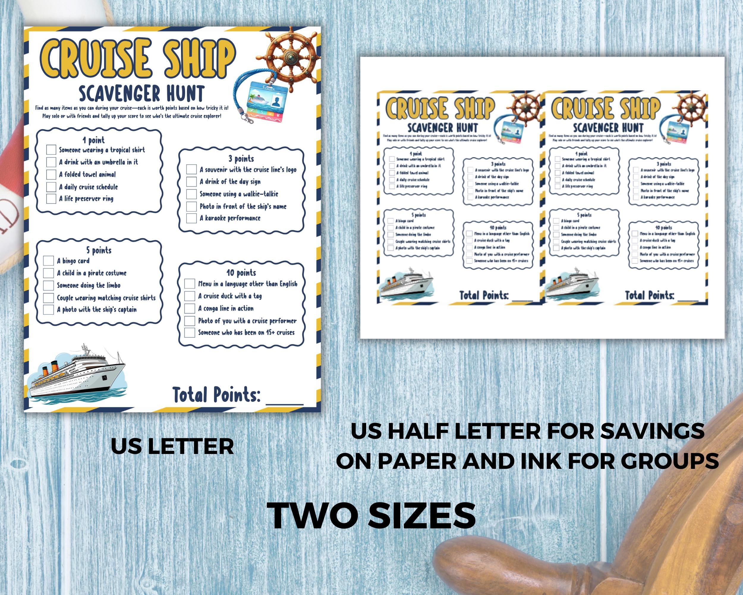 Cruise Photo Scavenger Hunt, Cruise Activities, Cruise Ship Scavenger ...