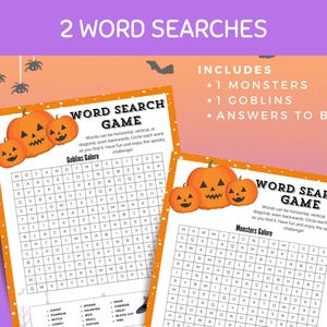 Halloween Printable Activity Pack for Kids Halloween Word Search Easy ...