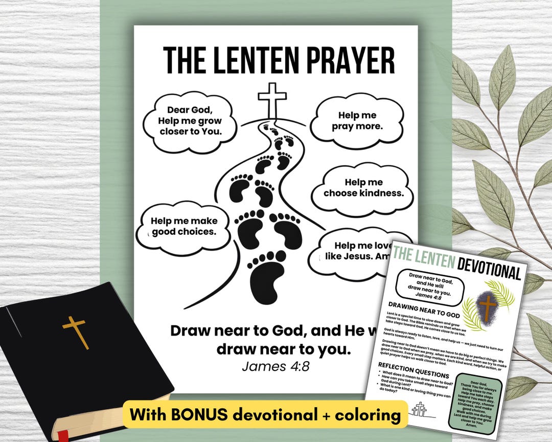 Christian Preschool Lent Craft, Lenten Sunday School Craft, Ash ...