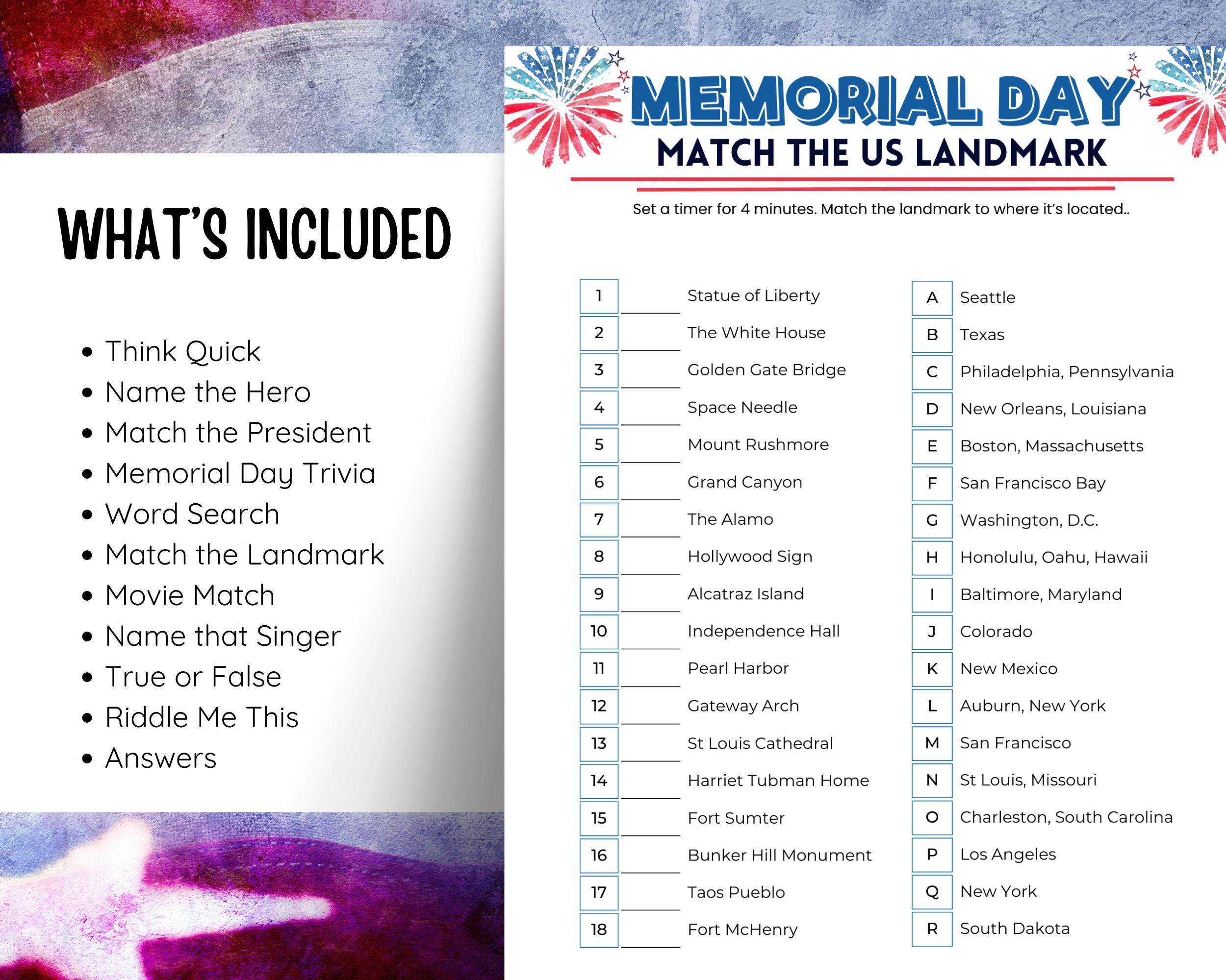 Memorial Day Games for the Office, Memorial Day Trivia, Office Party ...