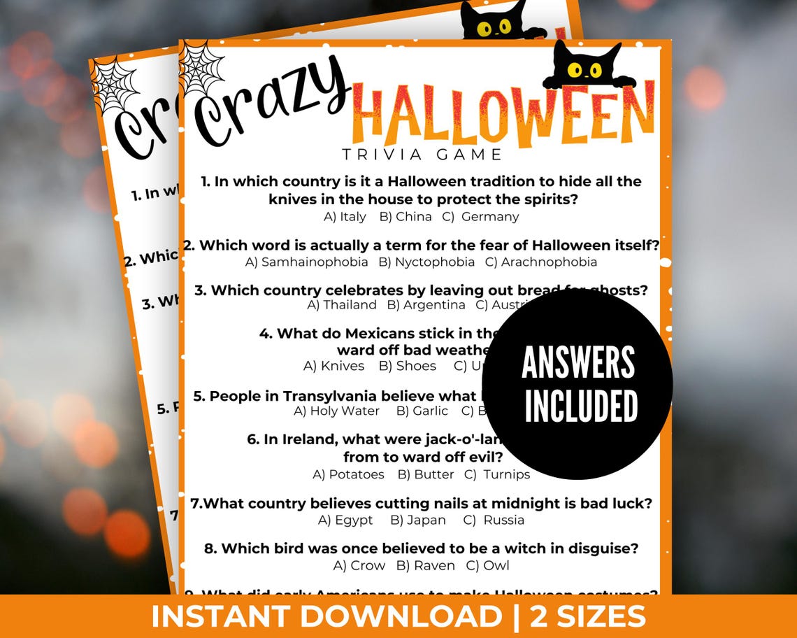 Halloween Trivia Questions; Halloween Trivia for Adults; Halloween ...