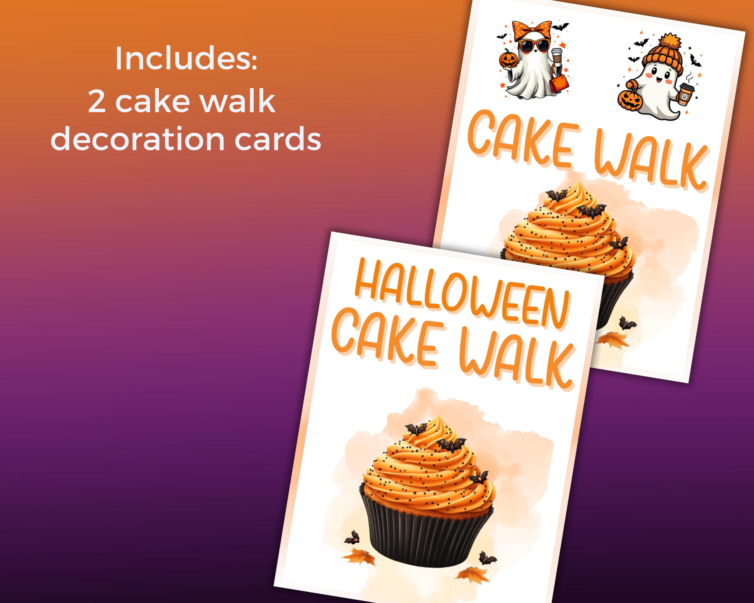 Halloween Cake Walk, Cake Walk Numbers, Cupcake Walk, Holiday Cake Walk ...