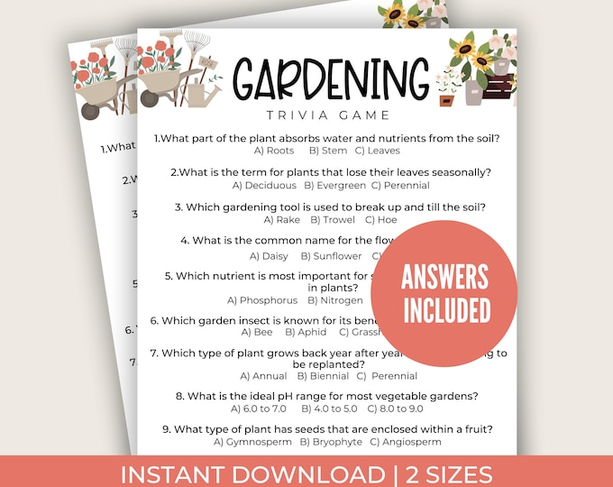 Gardening Riddle Me This Game | Gardening Trivia Game | Gardener ...