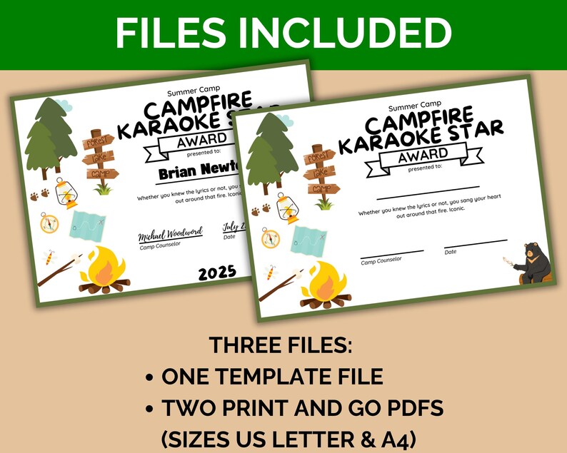 Funny Camp Awards, Summer Camp Awards, Girls Camp Awards, Boys Camp ...