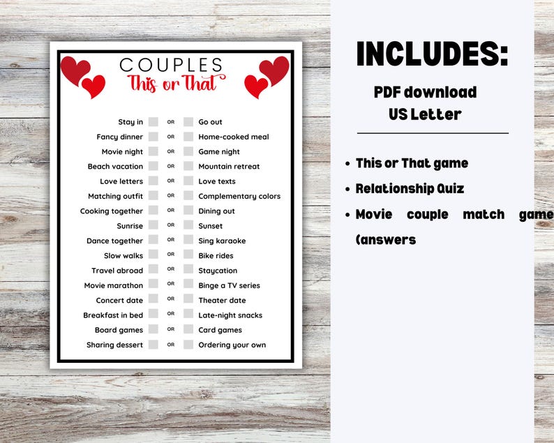 Couples Games Printable Date Night Games for Adults, Clean Couples Games, Couple Game Bundle ...