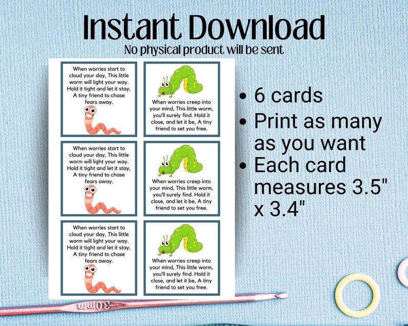 Worry Worm Poem Tag Printable Tag Worry Worm Tag Worry Worm Printable ...