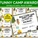 Funny Camp Awards, Summer Camp Awards, Girls Camp Awards, Boys Camp ...