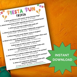Taco Trivia Games, Mexican Fiesta Trivia Games, Taco Party Games ...