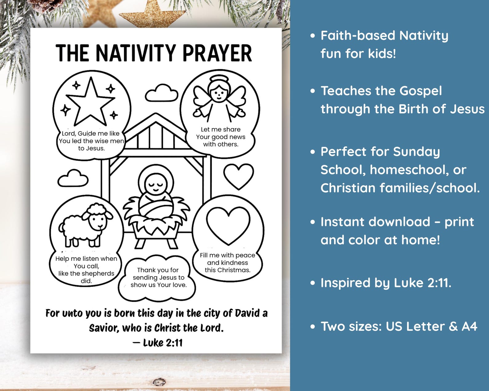 Christmas Christian Preschool Craft, Catholic Advent, Happy Birthday ...
