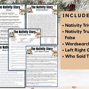 Nativity Trivia, Christmas Games, Nativity Printable, Holiday Trivia ...