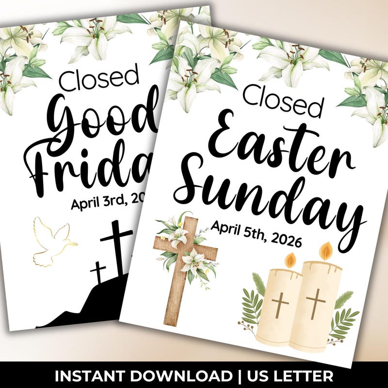 Closed for Easter Signs - Etsy
