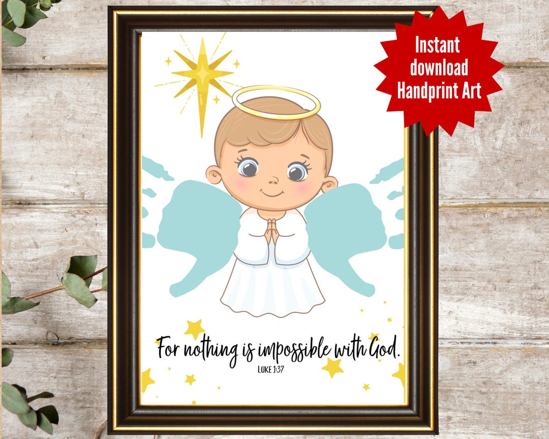 Angel Handprint Art Toddler Handprint Angel Craft, Christmas ...