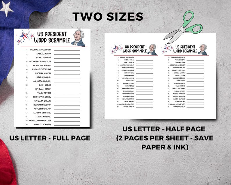 Presidents Day Games, 4th of July Games, Patriotic Games, US Presidents ...