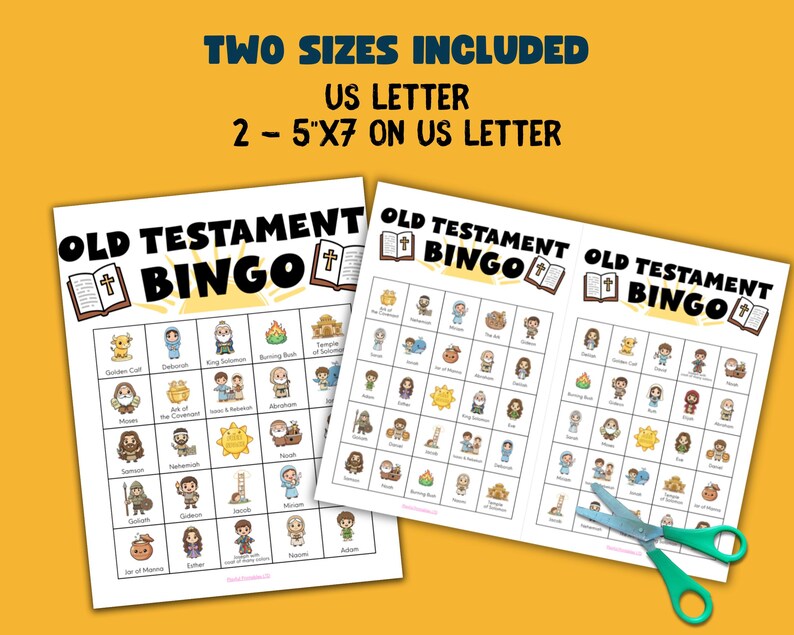 Old Testament Bible Bingo, Bible Character Bingo, Bible Games for Kids ...