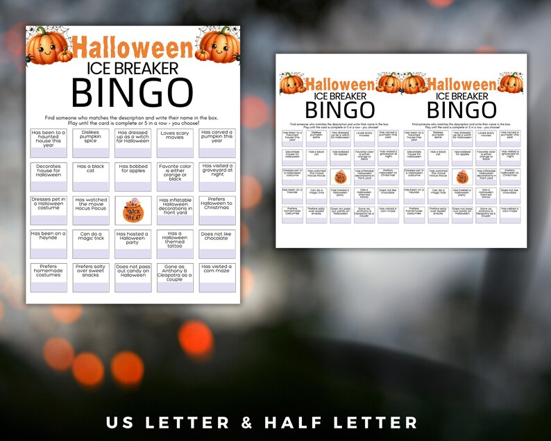 Find Someone Who Bingo Editable, Halloween Ice Breaker Game, Office ...