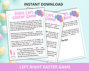 Printable Easter Left Right Game Easter Left Right Story Easter Pass ...