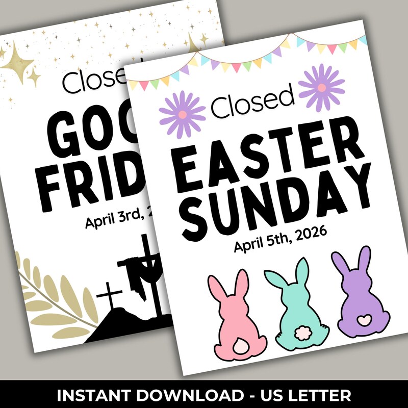 Good Friday Sign Closed - Etsy