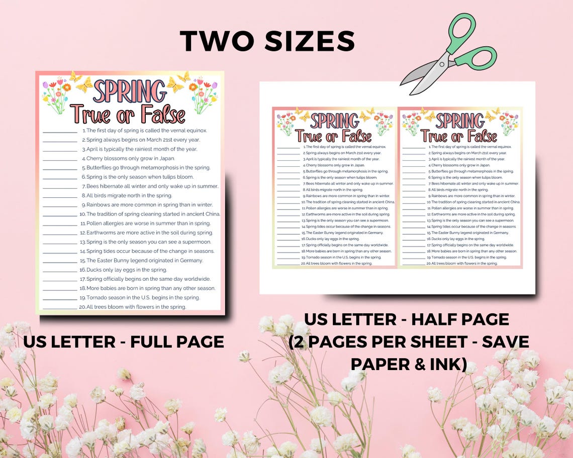Spring Trivia Games, Spring Quiz, Garden Party Games, Spring Party Game ...
