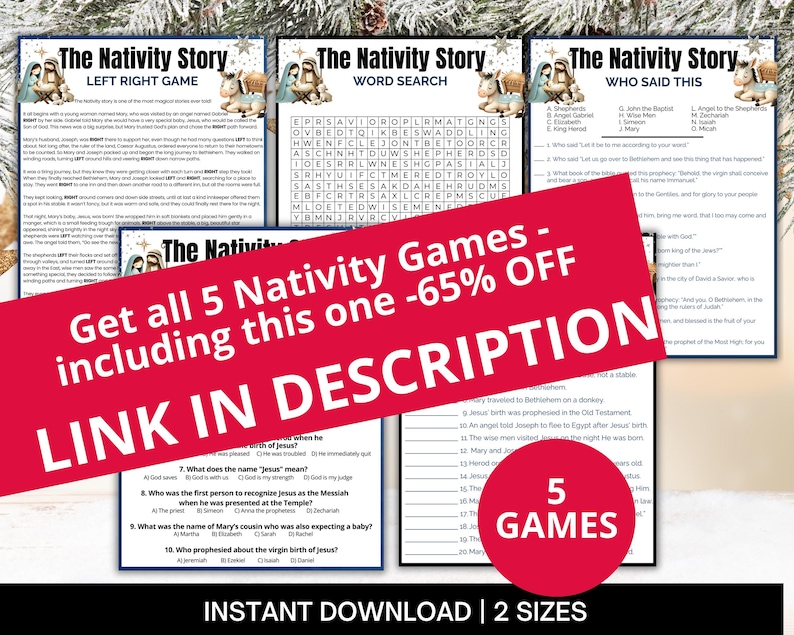 Nativity Trivia, Christian Christmas Trivia, Nativity Games Womens ...