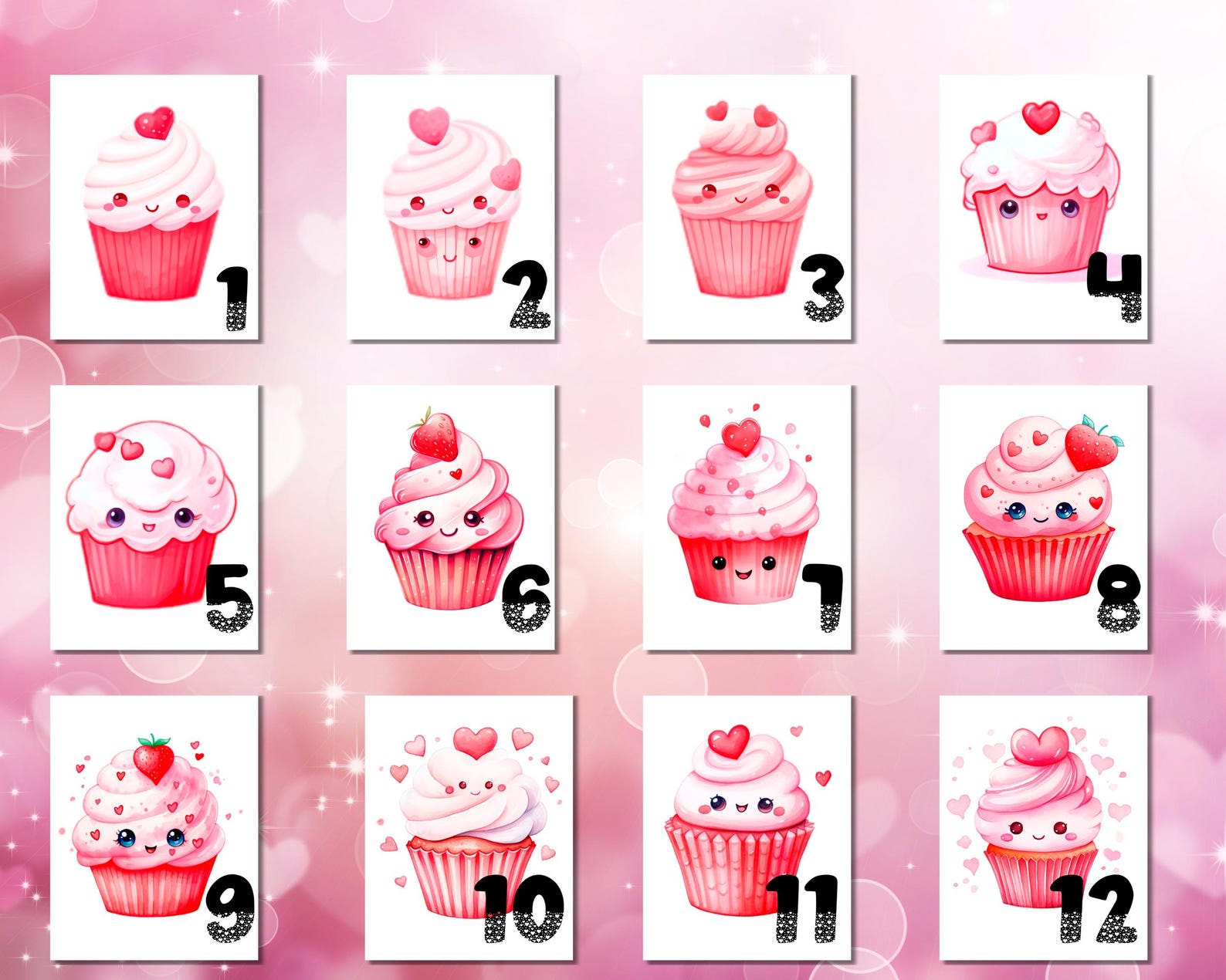 Valentines Cake Walk Game, Cake Walk Printable, Cupcake Walk, Holiday ...