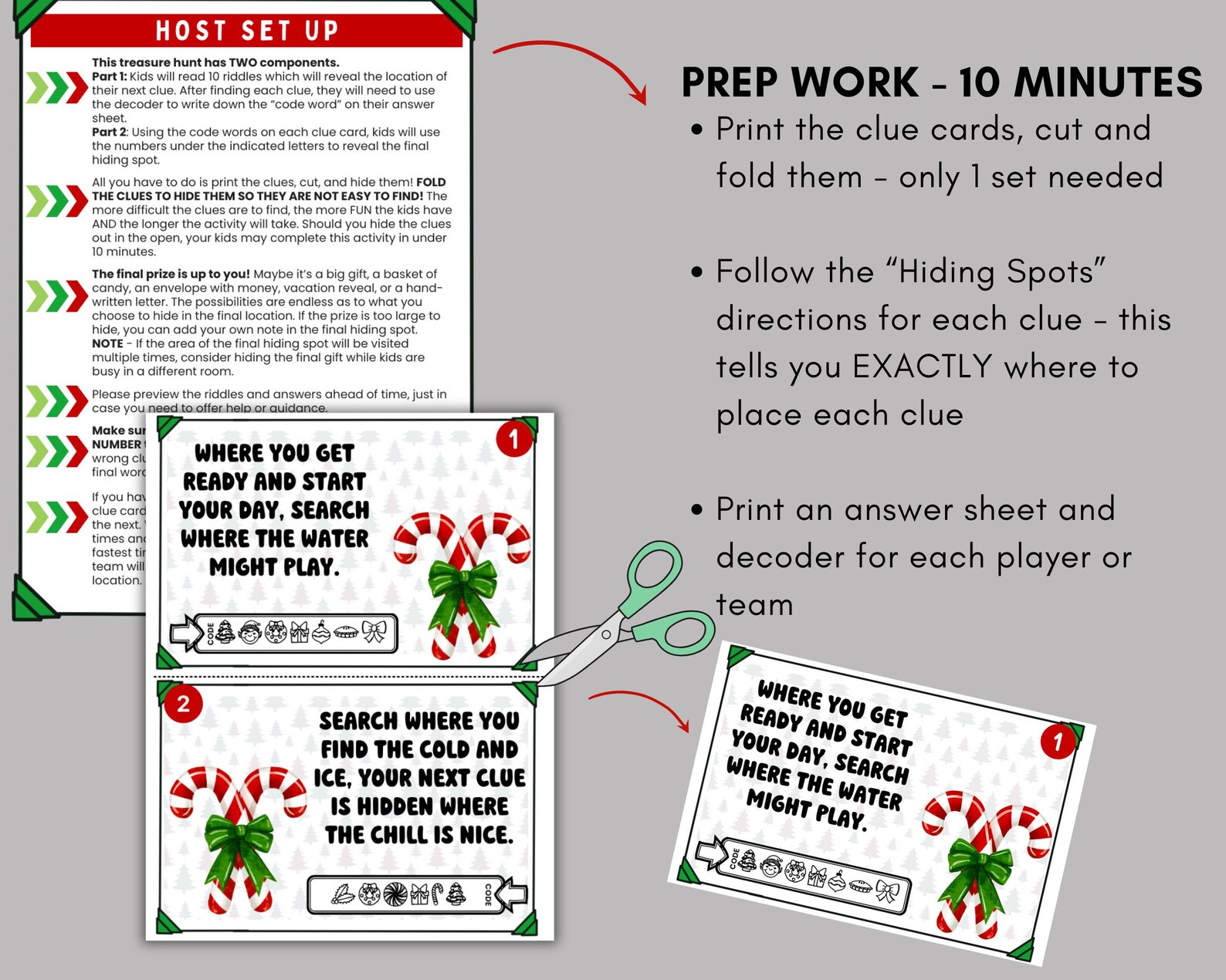 Candy Cane Scavenger Hunt Christmas, Indoor Christmas Scavenger Hunt ...