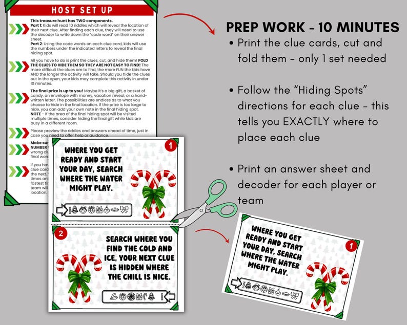 Candy Cane Scavenger Hunt Christmas, Indoor Christmas Scavenger Hunt ...