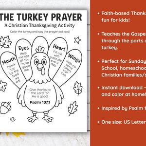 Thanksgiving Christian Preschool Craft, Turkey Prayer Craft ...