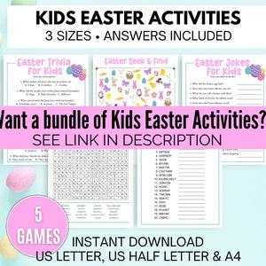 Kids Easter Wordsearch | Easter Printable Game | Easter Word Search for ...