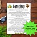 Campfire Trivia Printable Camping Trivia Printable for Kids Camping Activities - Etsy