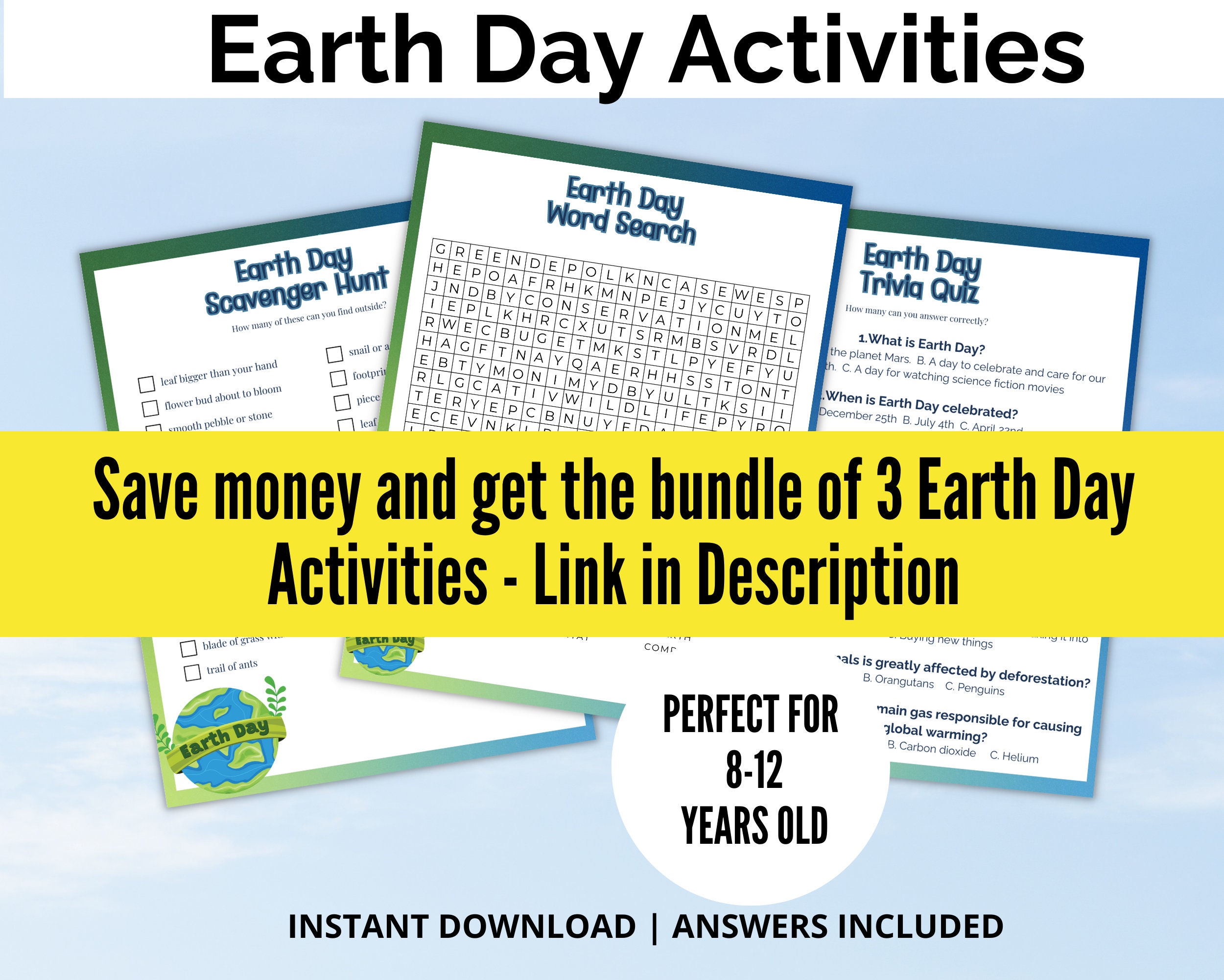 Earth Day Word Search Printable Earth Day Earth Day Activity Earth Day ...