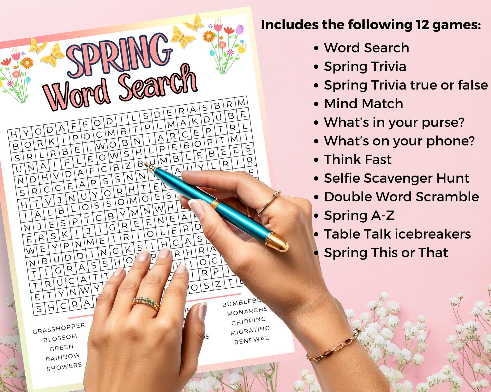 Spring Trivia Games, Spring Word Games, Seniors Spring Games, Spring ...