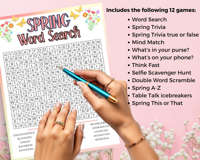 Spring Trivia Games, Spring Word Games, Seniors Spring Games, Spring ...