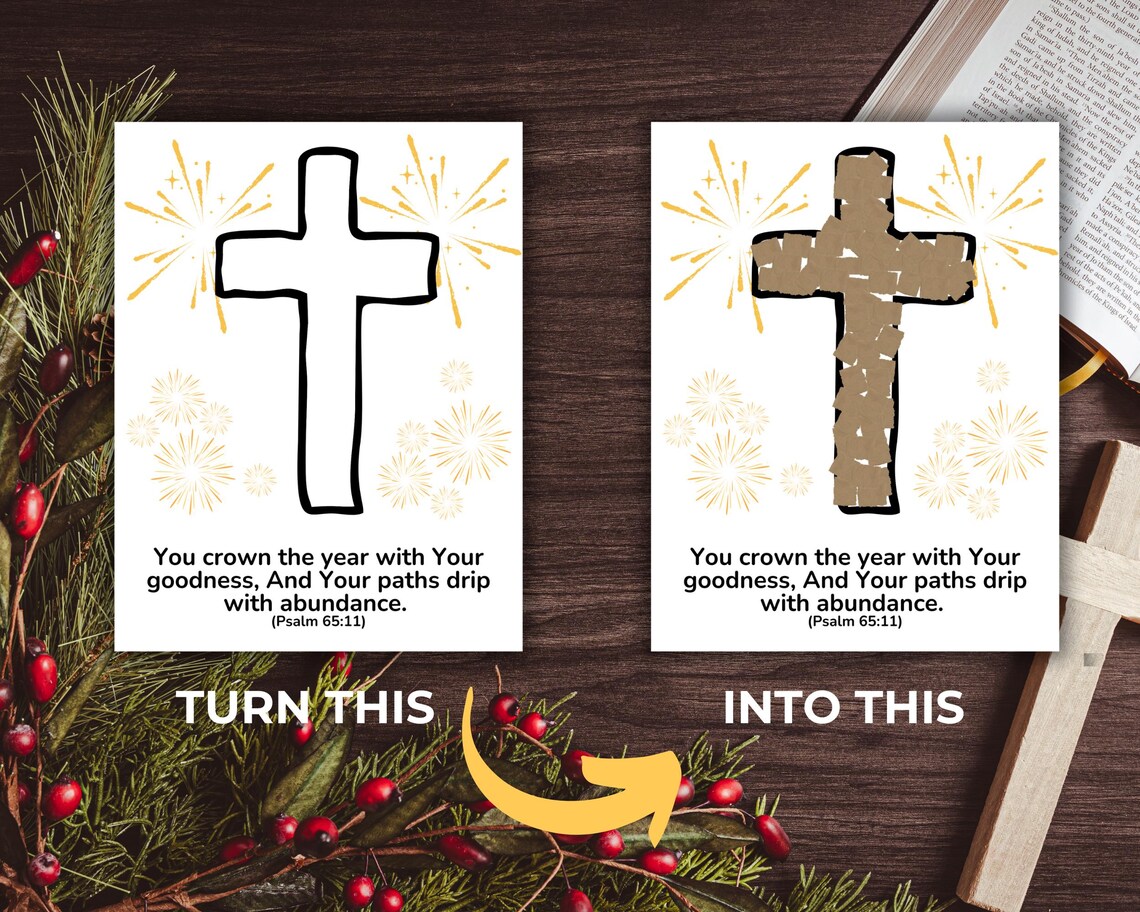 New Years Sunday School Craft, New Years Christian Activity, Easy New ...