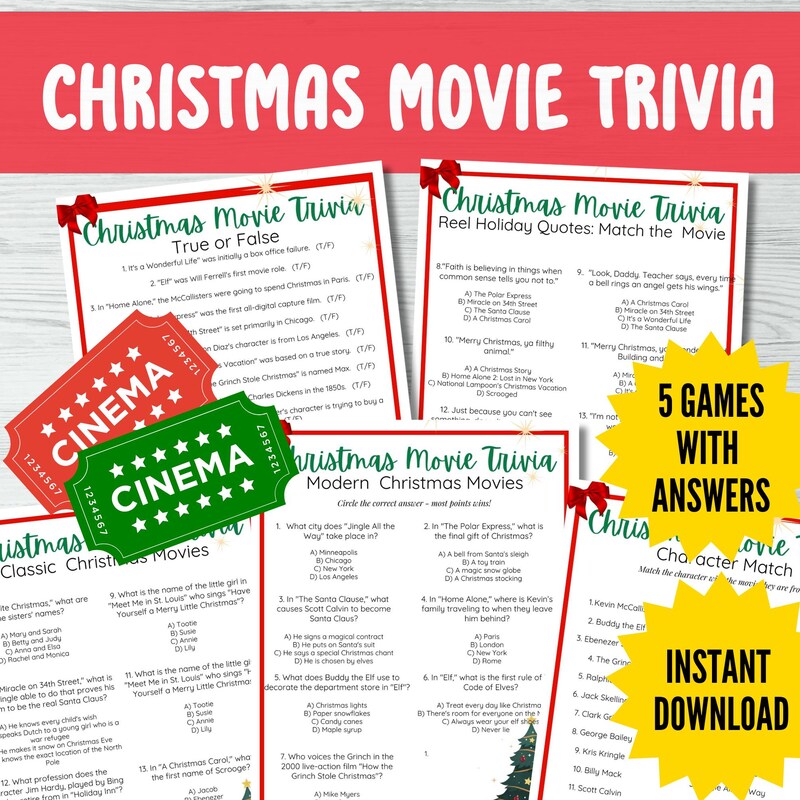 Christmas Movie Jeopardy - Etsy