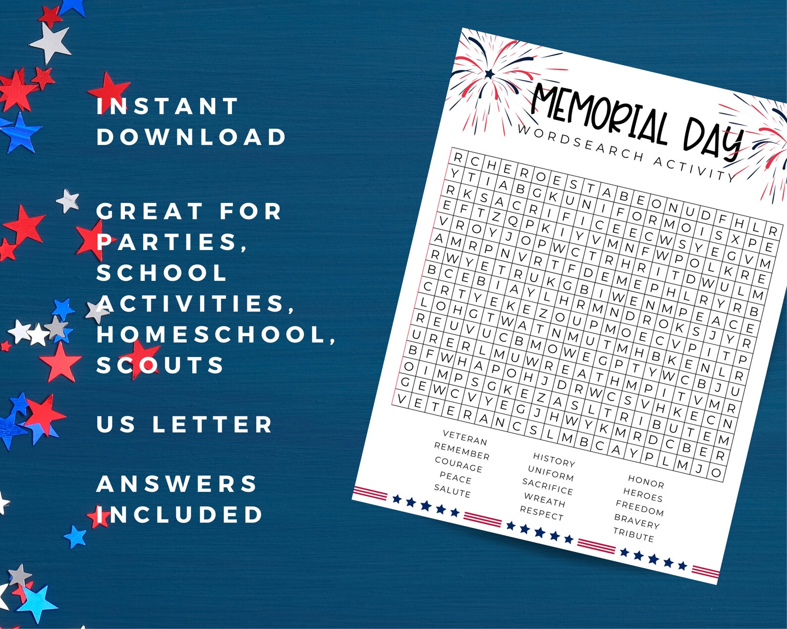 Memorial Day Party Games | Printable Memorial Day Games | Memorial Day ...