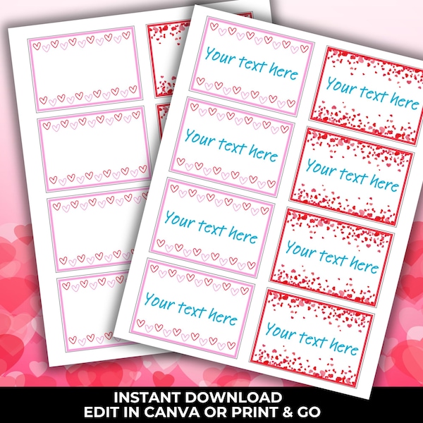 Valentine Name Tag - Etsy