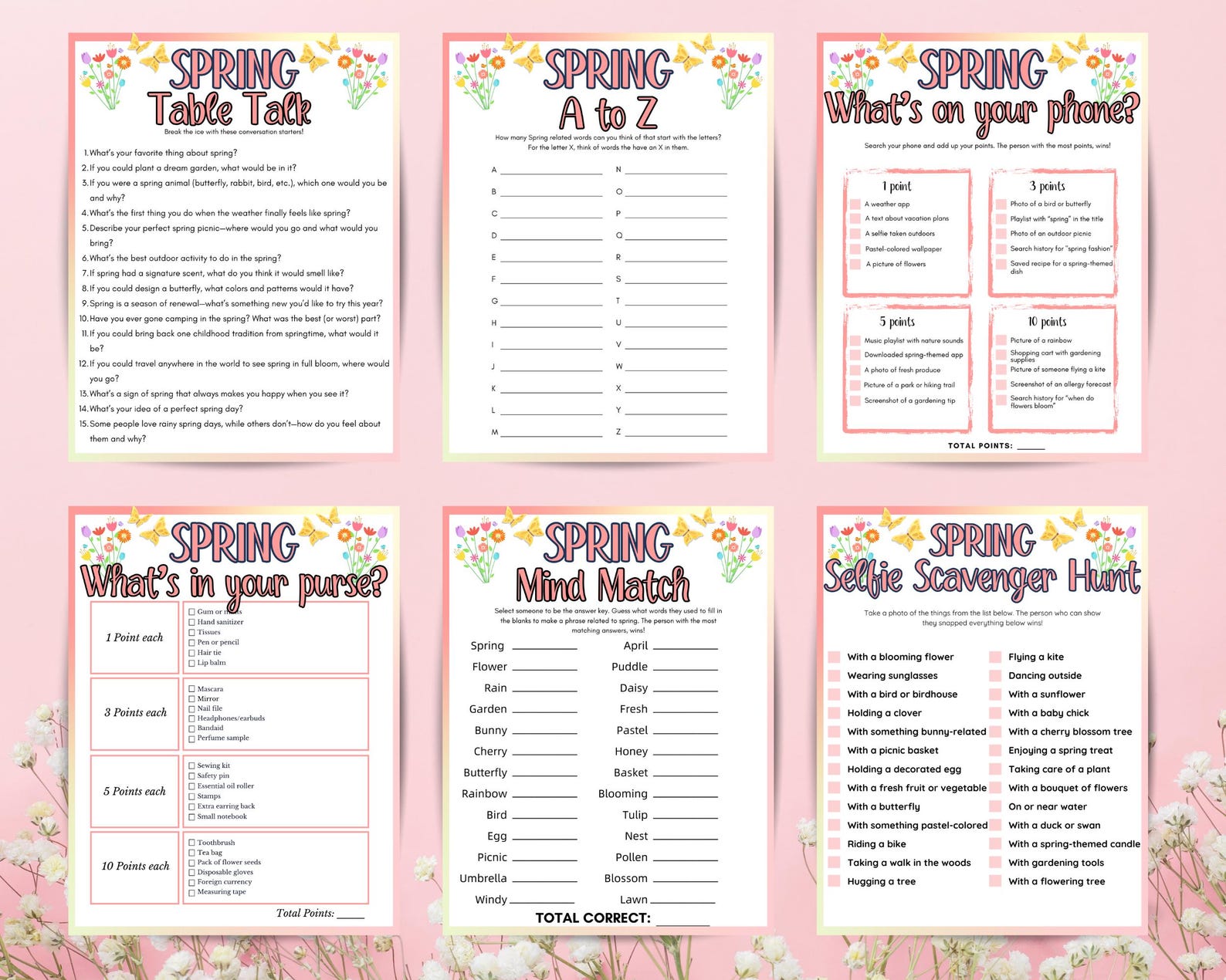 Spring Trivia Games, Spring Word Games, Seniors Spring Games, Spring ...