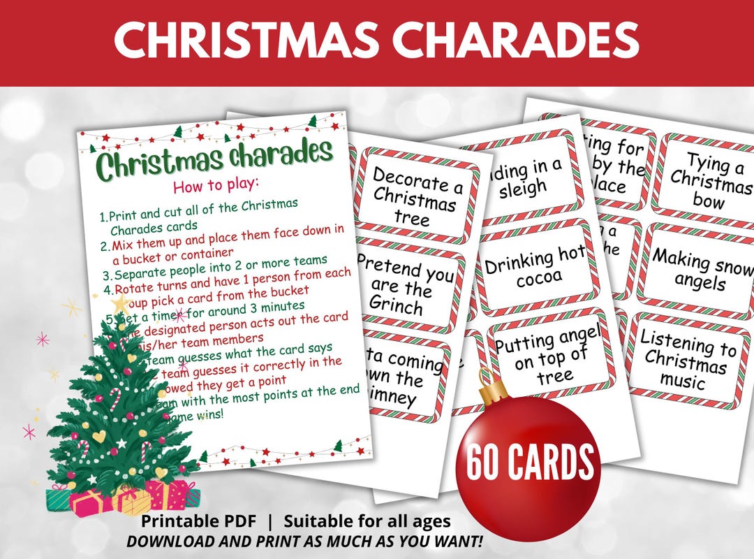 Christmas Charades | Christmas Party Game | Holiday Games | Holiday ...