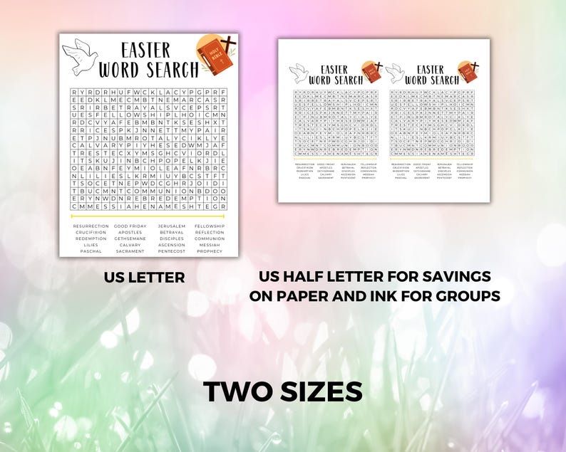 Christian Easter Word Search Printable, Easter Printable, Easter Party ...