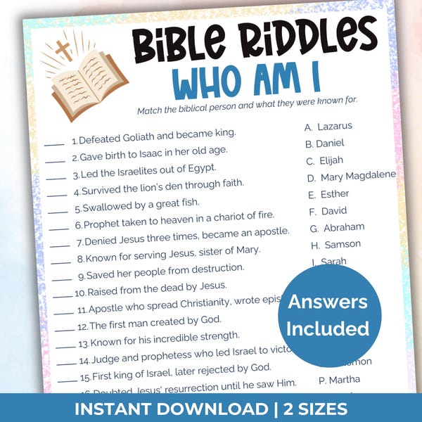 Bible Characters - Etsy