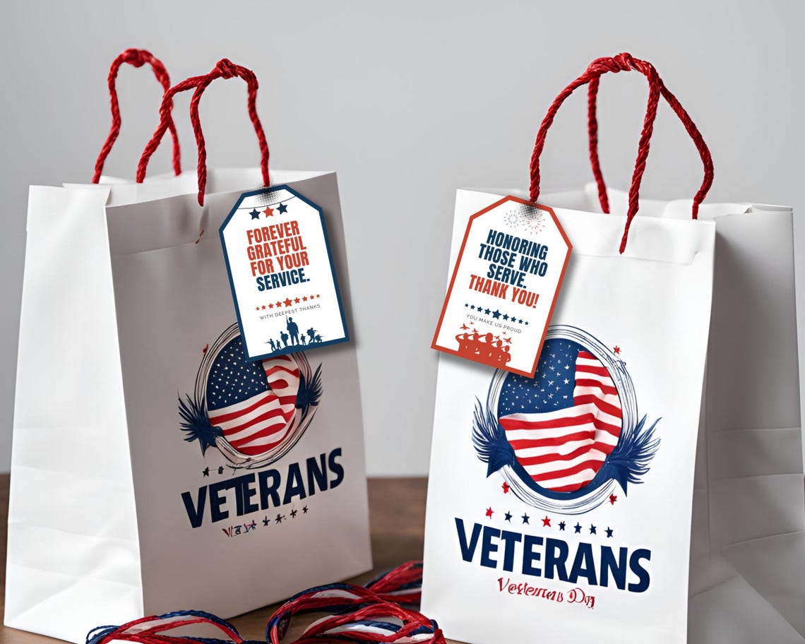 Veterans Day Gift Tags Printable, Veterans Day Gift Tag, Veterans Day ...