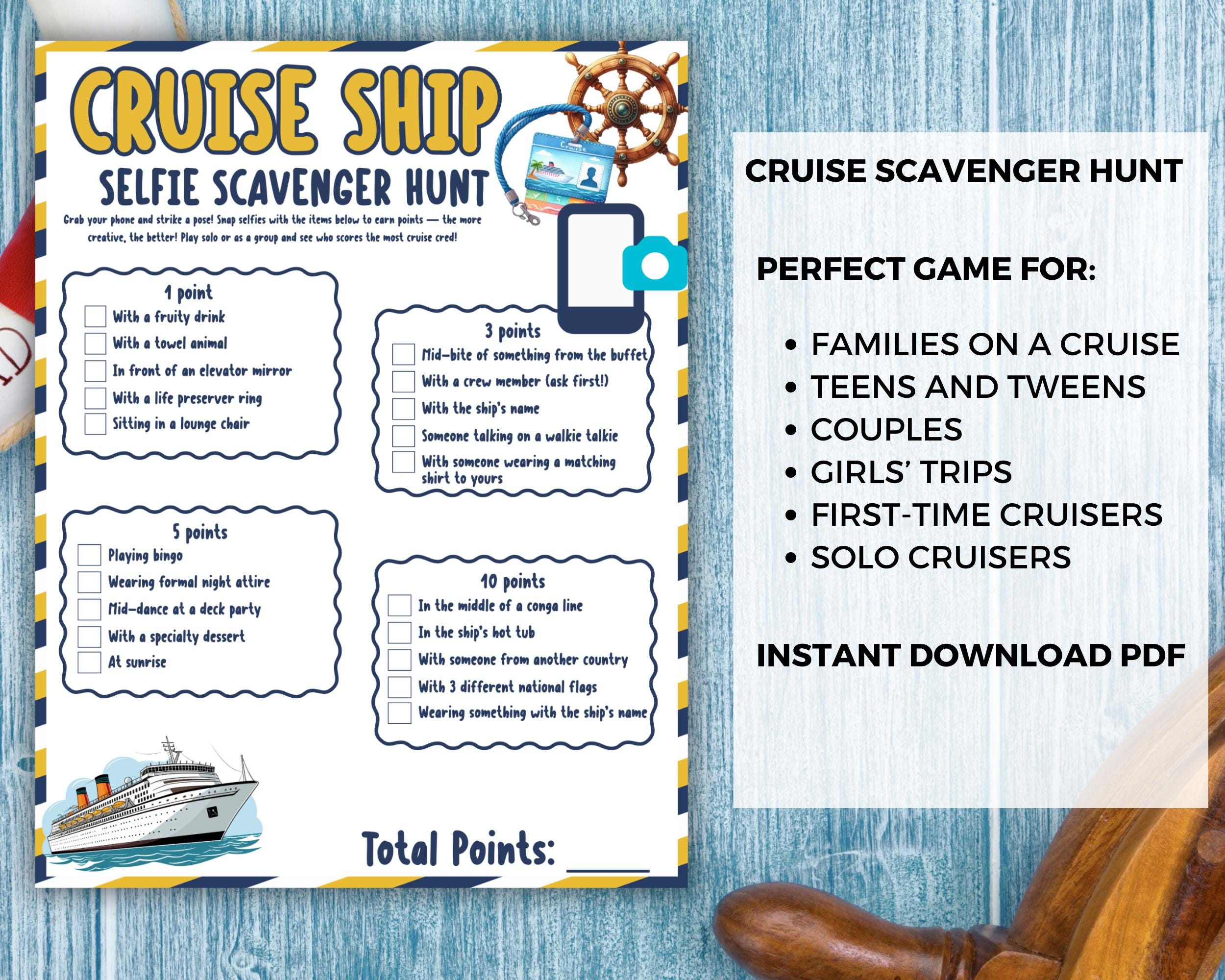 Cruise Photo Scavenger Hunt, Cruise Activities, Cruise Ship Scavenger ...