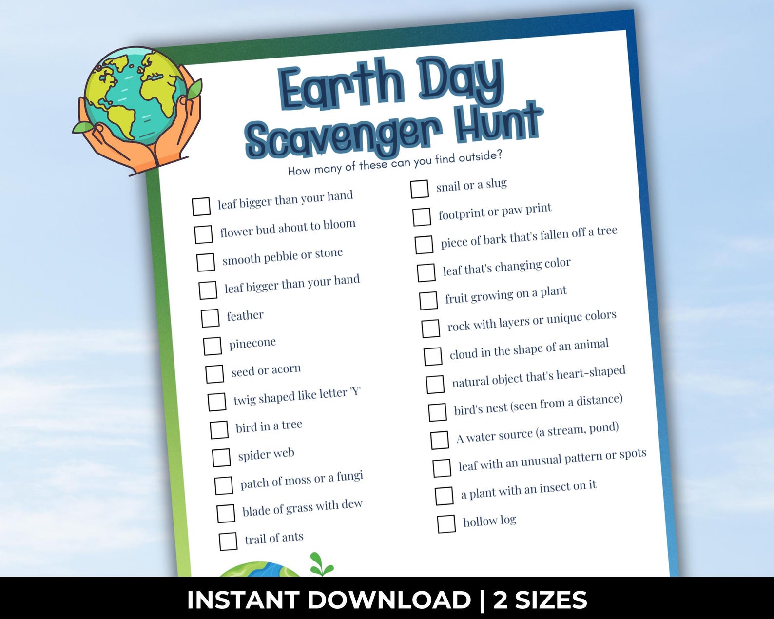 Earth Day Scavenger Hunt, Earth Day Activities for Kids, Earth Day ...